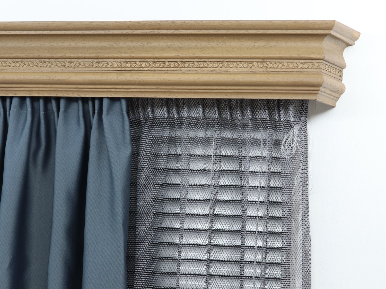 Double Window Cornice & Rail Wooden Window Valance With Rail - Etsy ...