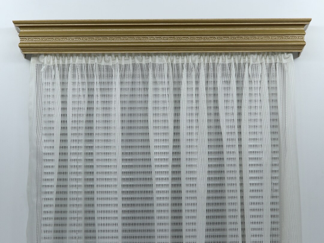 Single Window Cornice & Rail, Wooden Window Valance With Rail ...