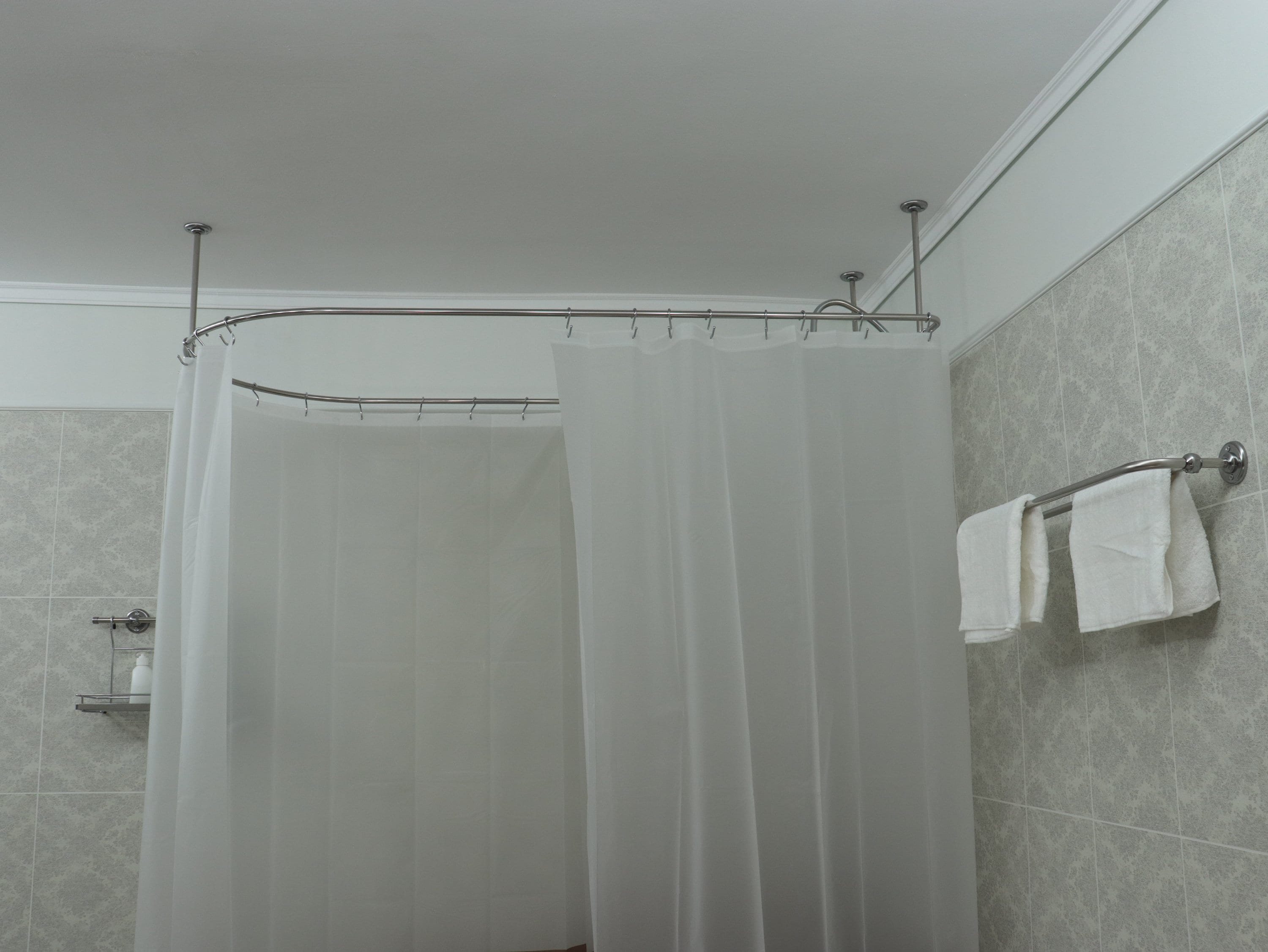 Semi Oval & Square Shaped 360 Degrees Shower Curtain Rod for Bathroom ...