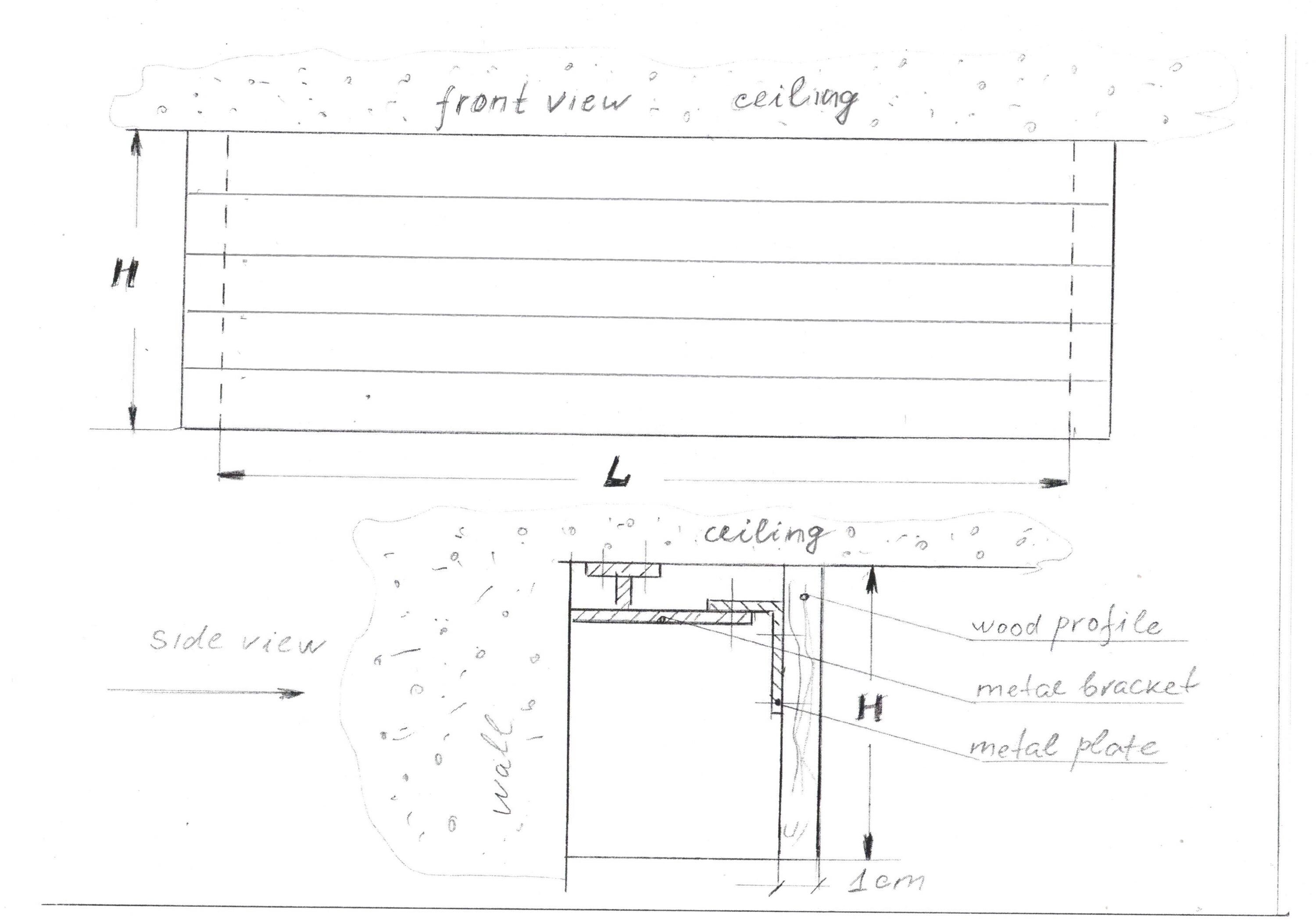 Window Valance, Cornice Board, Pelmet Box- Veneered MDF OAK Mod. 105 ...