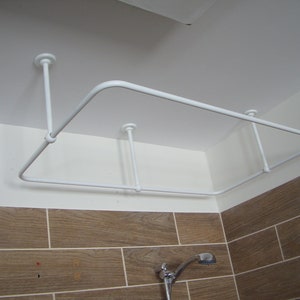 Rectangle Shaped 360 Degrees Shower Curtain Rod for Bathroom, Fitting ...