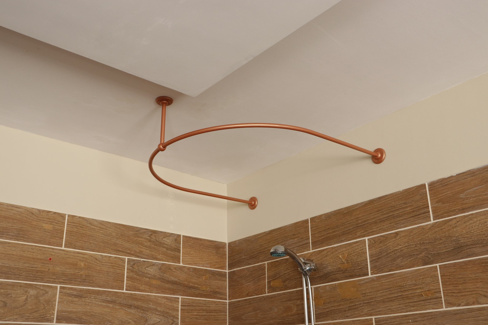 U-shaped Oval 180 Degrees Shower Curtain Rod for Bathroom, Fitting and ...