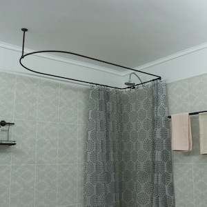 Semi Oval & Square Shaped 360 Degrees Shower Curtain Rod for Bathroom ...