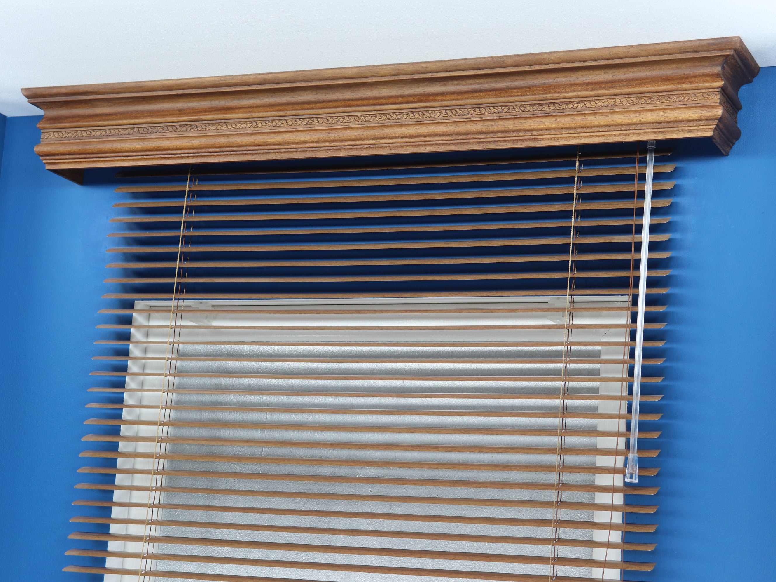 Window Valance, Cornice Board, Pelmet Box- Wooden Mod. 7- Leaf Line ...