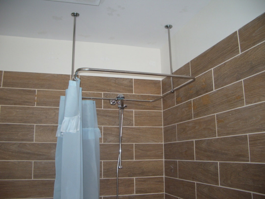 Square Shaped 360 Degrees Shower Curtain Rod for Bathroom, Fitting and ...