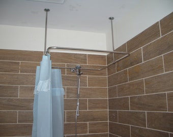 Rectangle Shaped 360 Degrees Shower Curtain Rod for Bathroom | Etsy