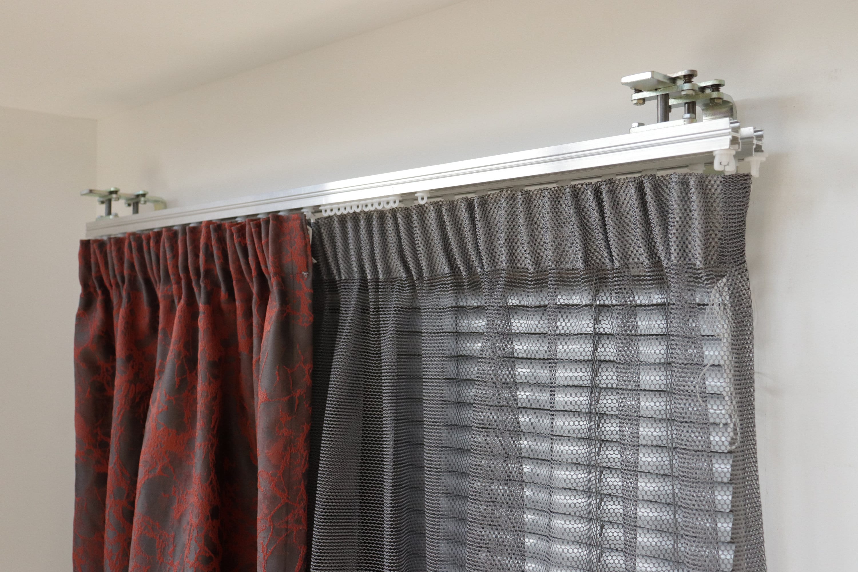 Double Window Cornice & Rail, Wooden Window Valance With Rail Mod.1 ...