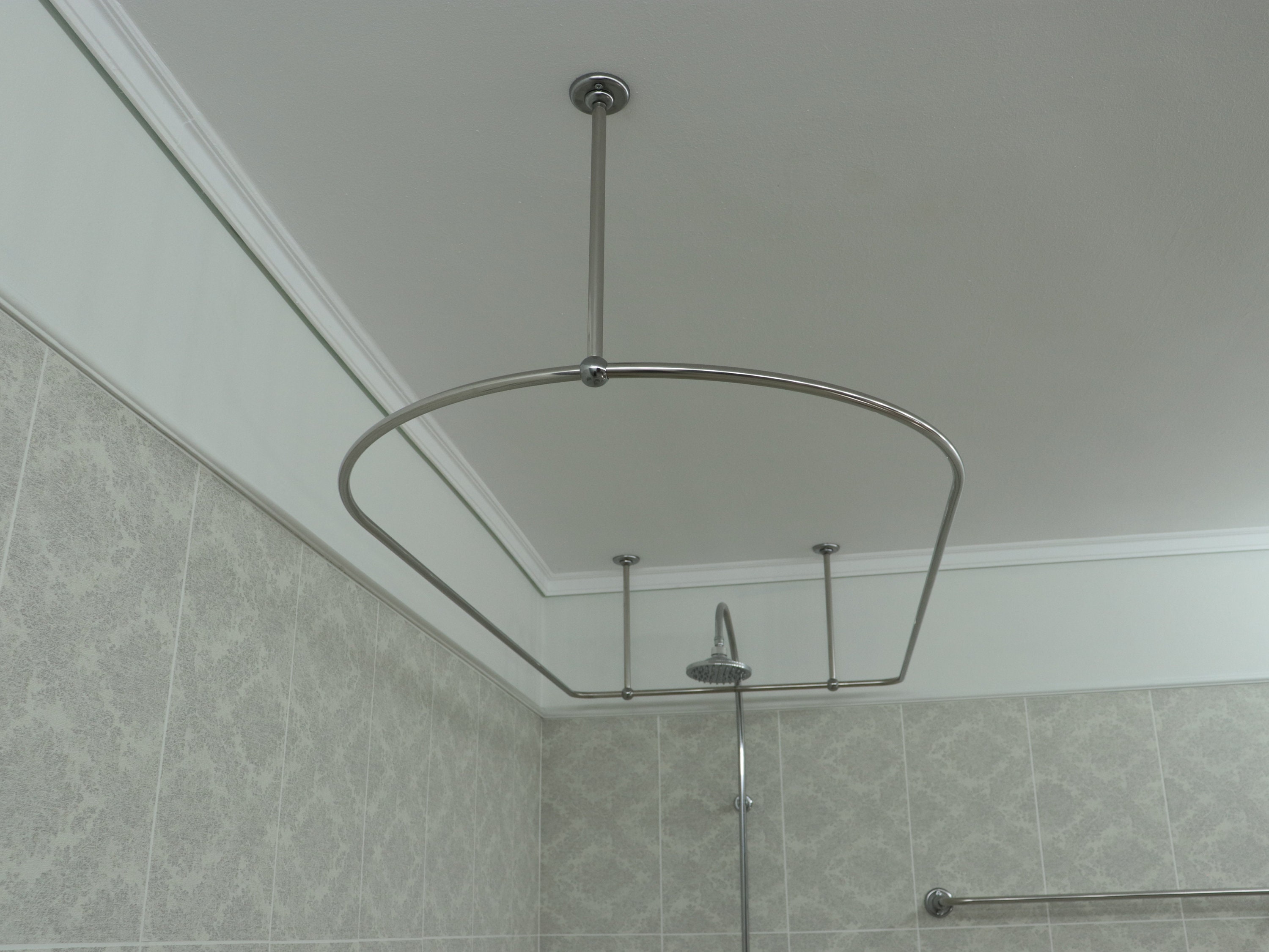 Semi Oval & Square Shaped 360 Degrees Shower Curtain Rod for Bathroom ...