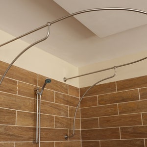 U-shaped Shower Curtain Rod for Bathroom, Fitting and Dressing Room for ...