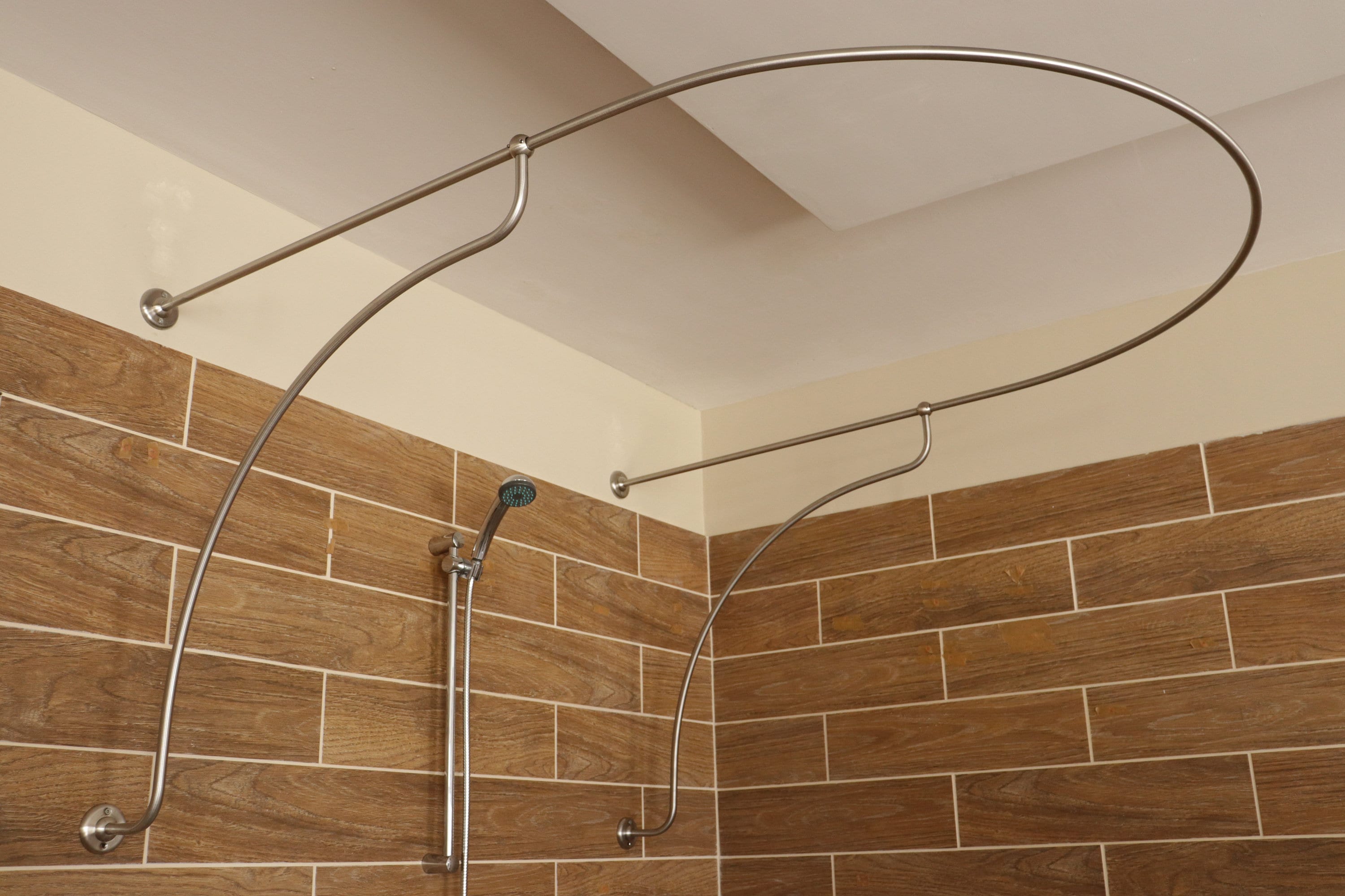 U Shaped Shower Curtain Rod for Bathroom Fitting and - Etsy