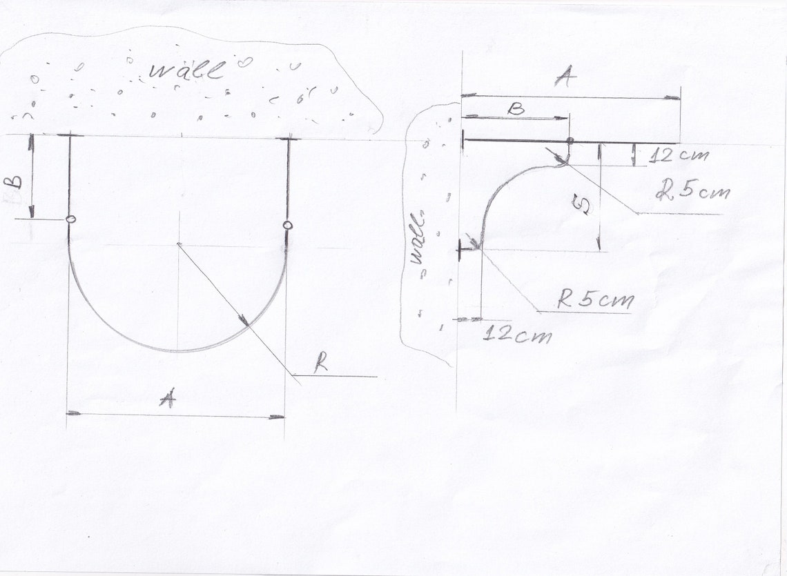 U-shaped Shower Curtain Rod for Bathroom, Fitting and Dressing Room for ...