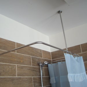 U Shaped Shower Curtain Rod for Bathroom, Fitting and Dressing Room for ...