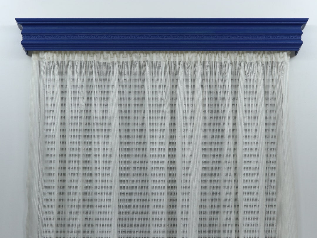 Single Window Cornice & Rail, Wooden Window Valance With Rail ...