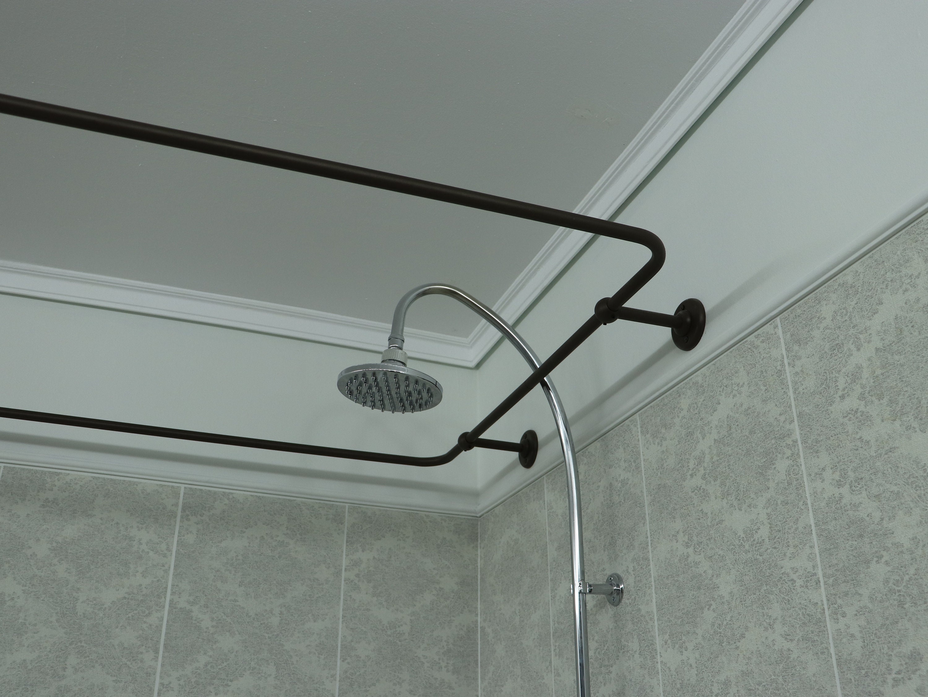 Semi Oval & Square Shaped 360 Degrees Shower Curtain Rod for Bathroom ...