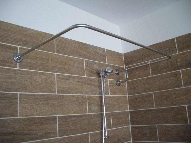 U Shaped Shower Curtain Rod for Bathroom, Fitting and Dressing Room for ...