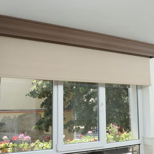Window Valance, Cornice Board, Pelmet Box- Wooden Mod. 5- Flowers ...