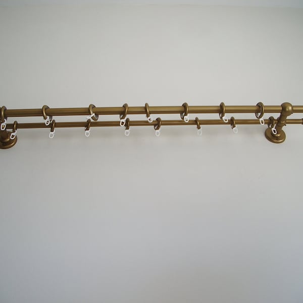 Double Wood Curtain Rod - Etsy