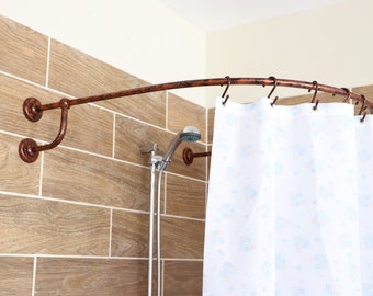 Oval Shaped 360 Degrees Shower Curtain Rod for Bathroom | Etsy