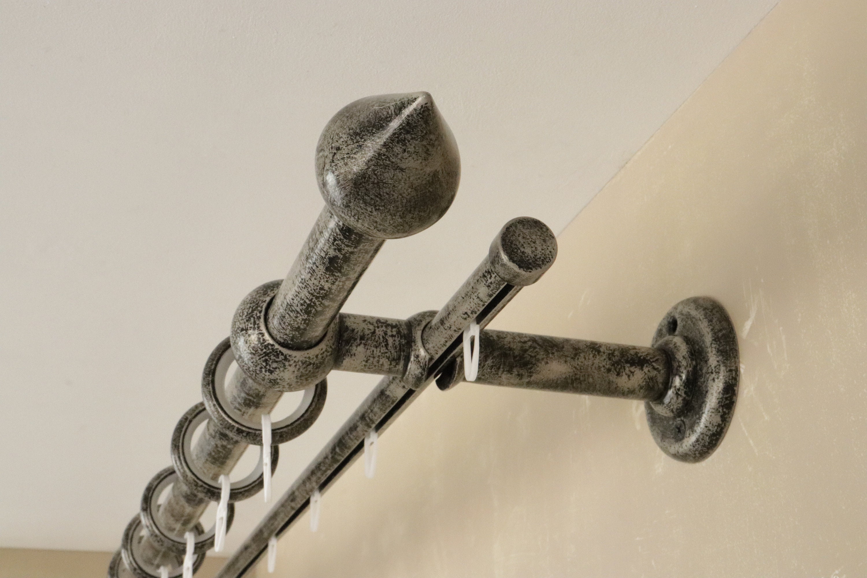 Double Curtain Rod & Rail With Different Pipes for Window | Etsy