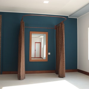 U Shaped Standing Square Oval Fitting and Dressing Room With Clothes ...