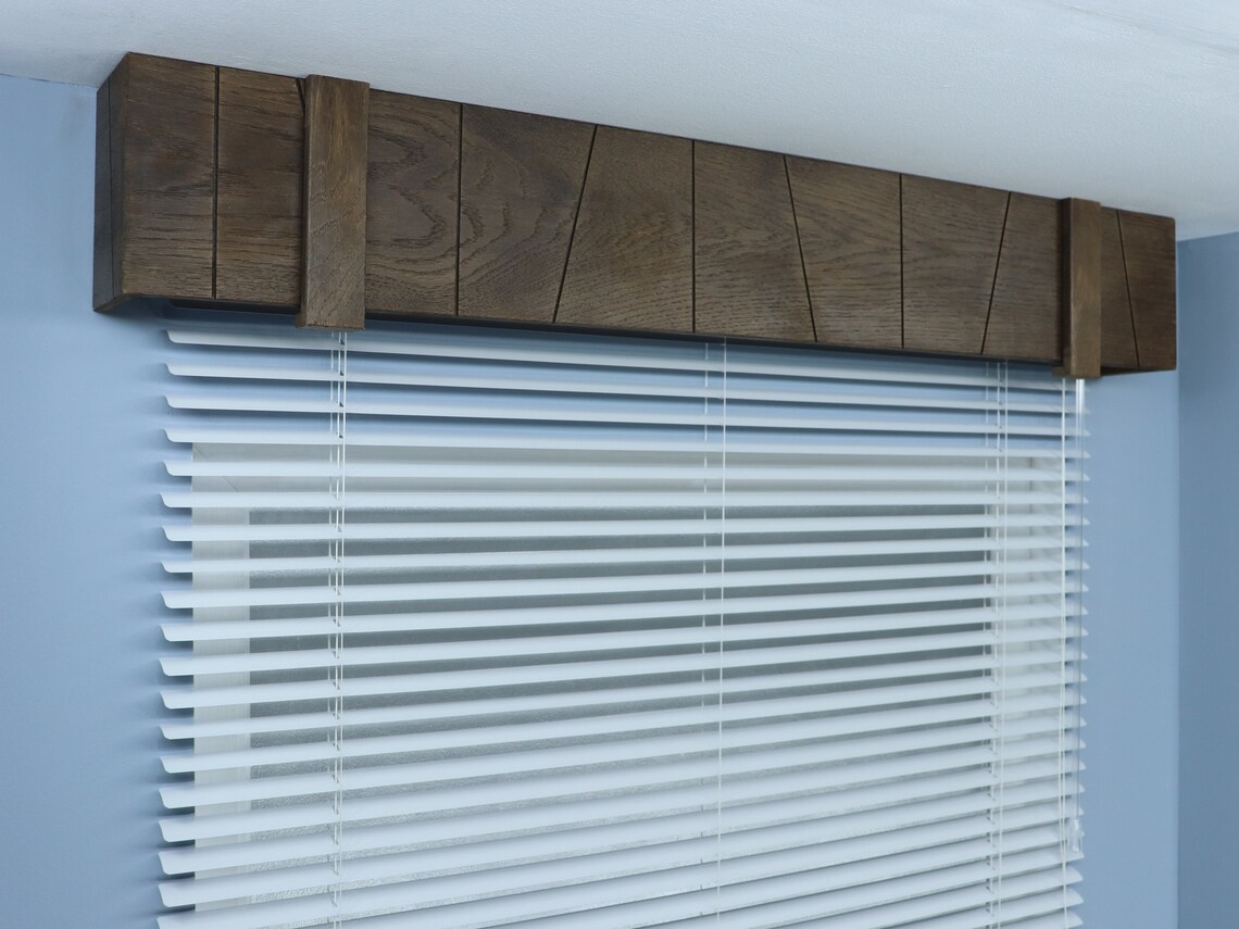 Window Valance, Cornice Board, Pelmet Box- Veneered MDF OAK Mod. 103 ...