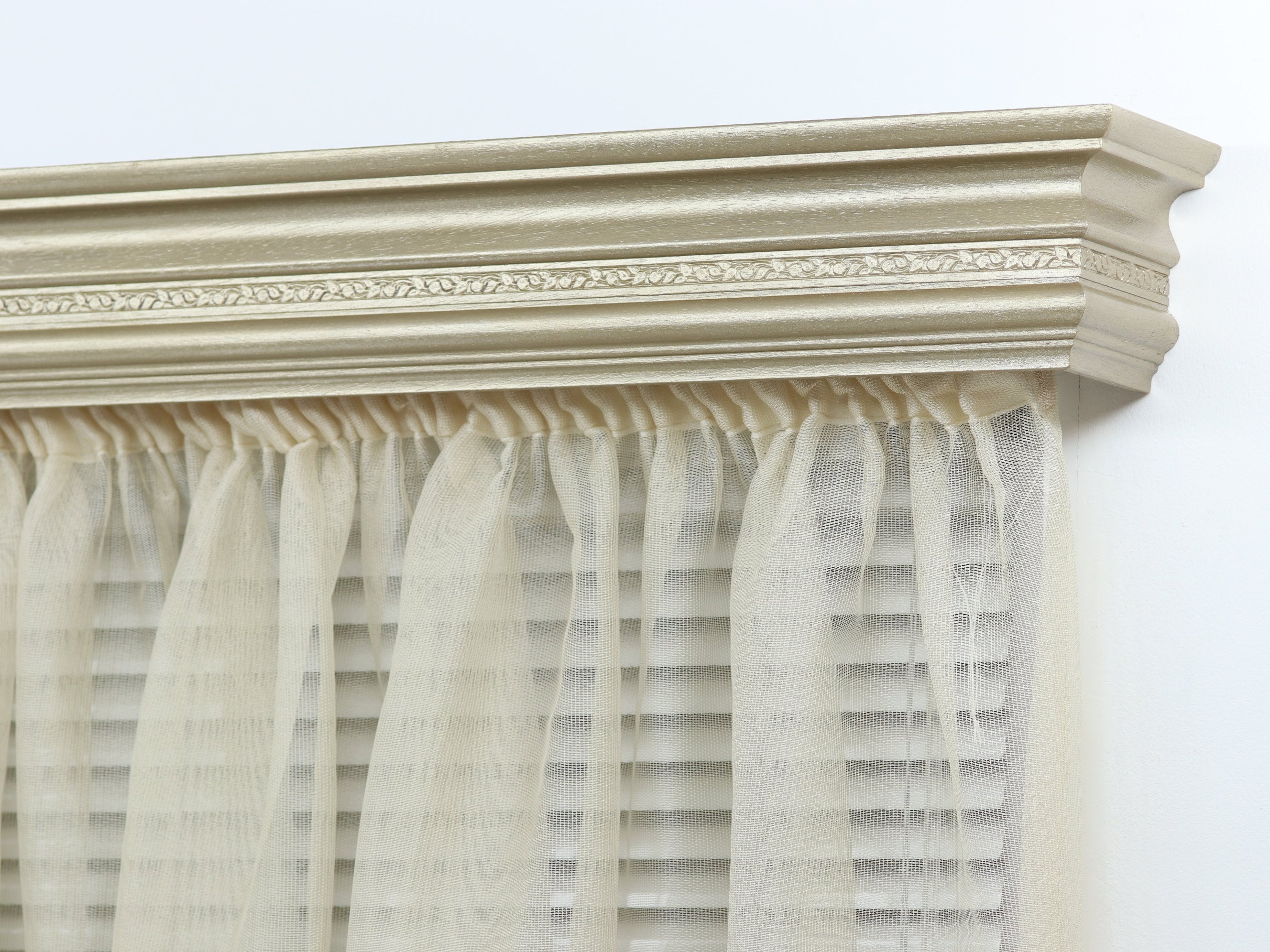 Single Window Cornice & Rail, Wooden Window Valance With Rail ...