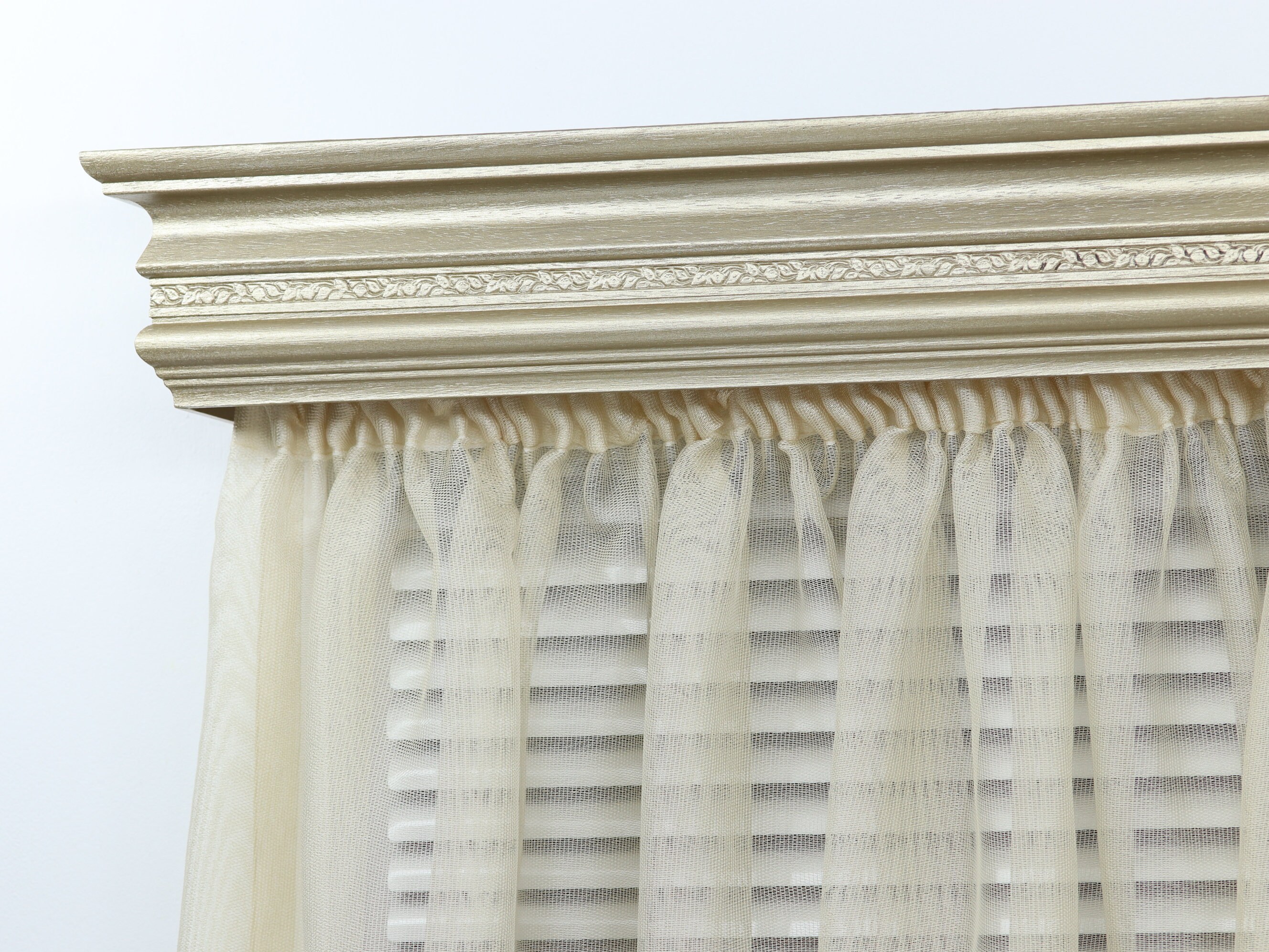 Single Window Cornice & Rail, Wooden Window Valance With Rail ...