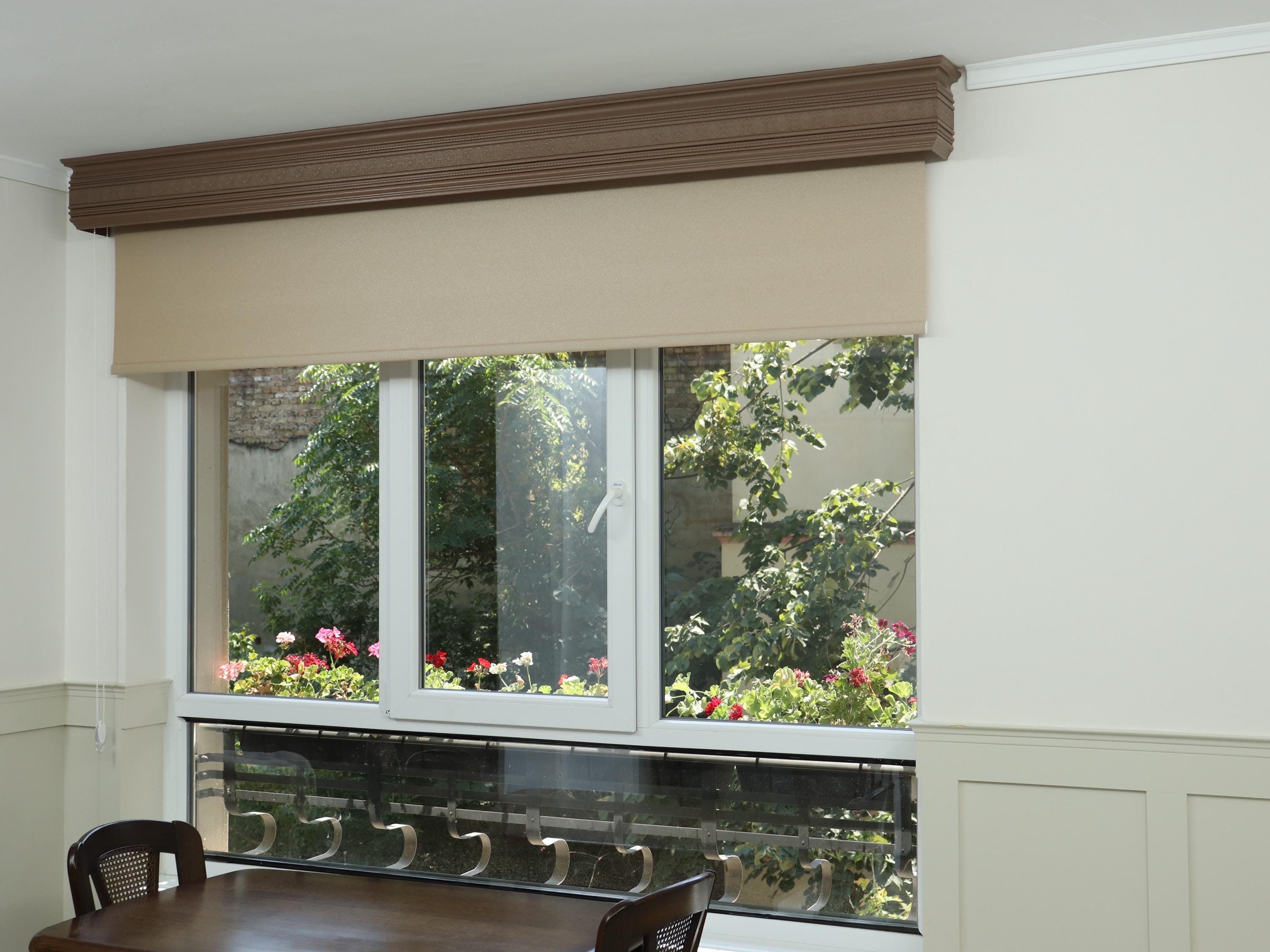 Window Valance, Cornice Board, Pelmet Box- Wooden Mod. 5- Flowers ...