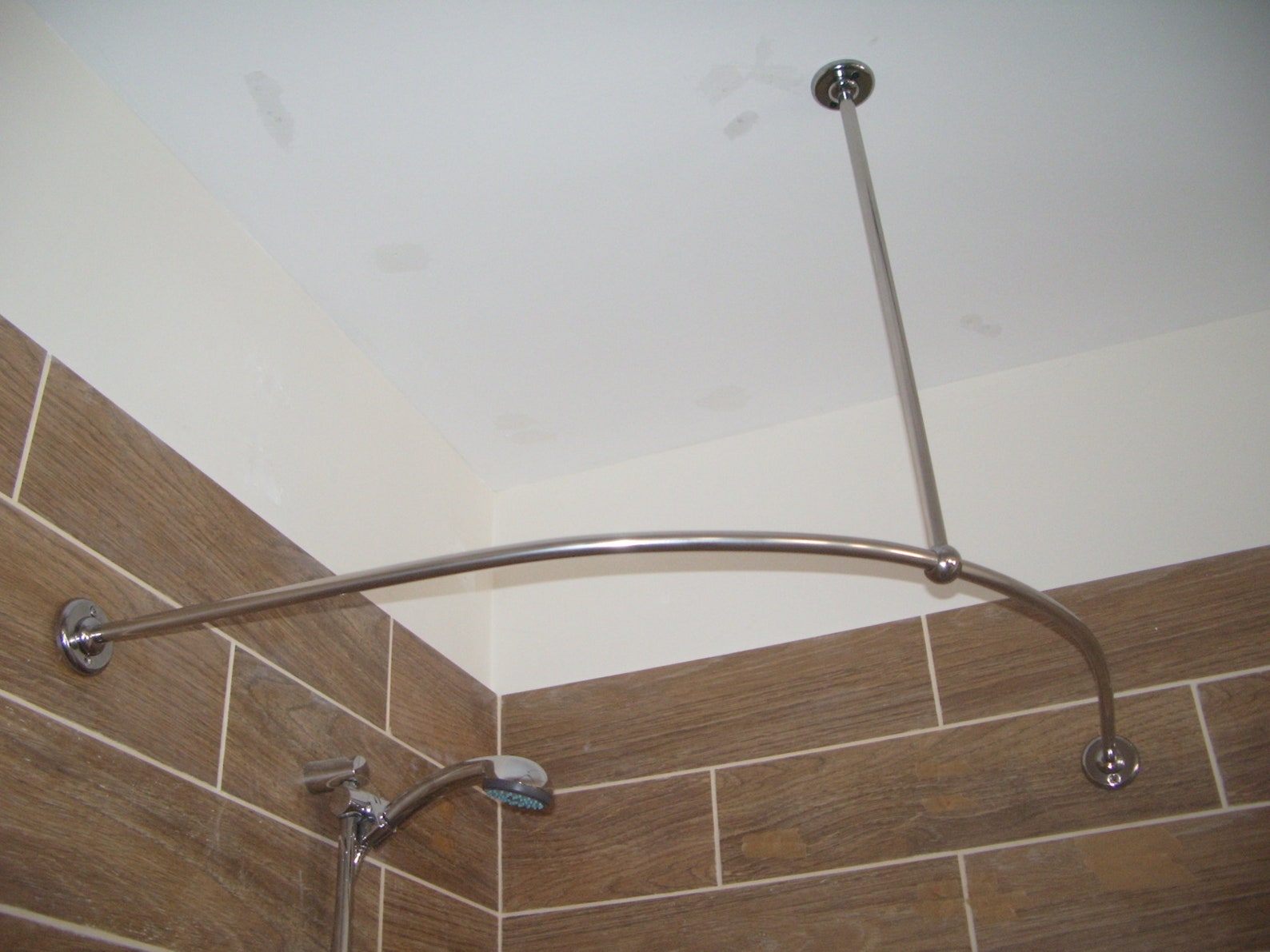 Curved Corner Shower Curtain Rod for Bathroom, Fitting and Dressing ...
