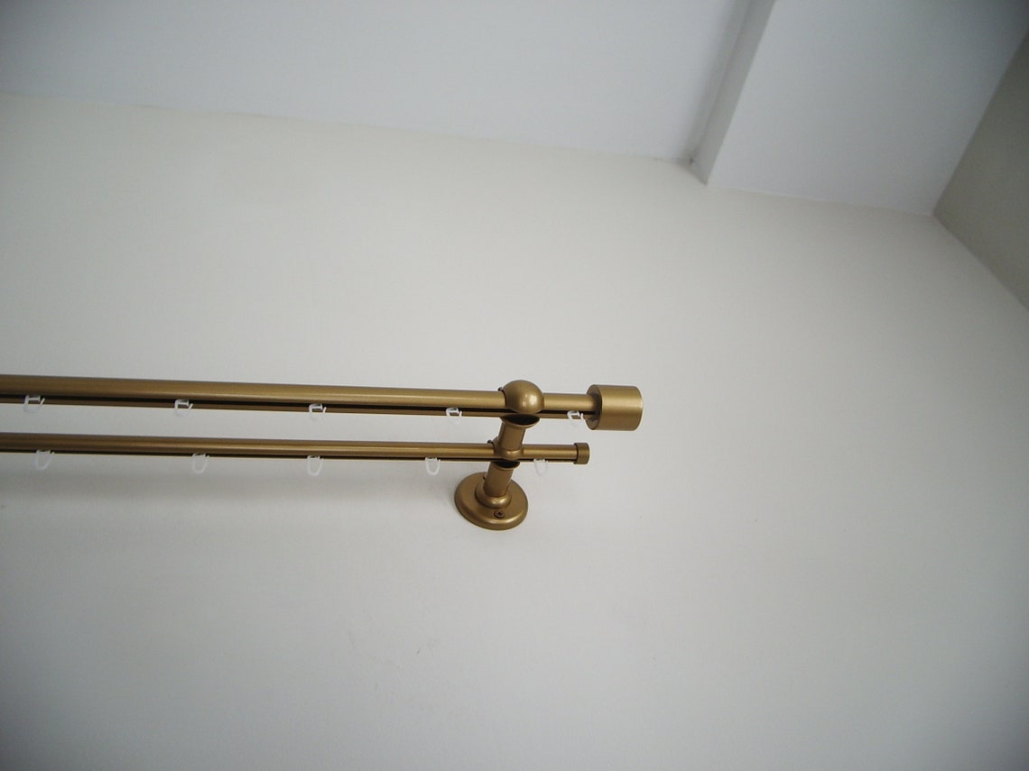 Double Curtain Rail Different Pipes for Window With Rollers, Double ...