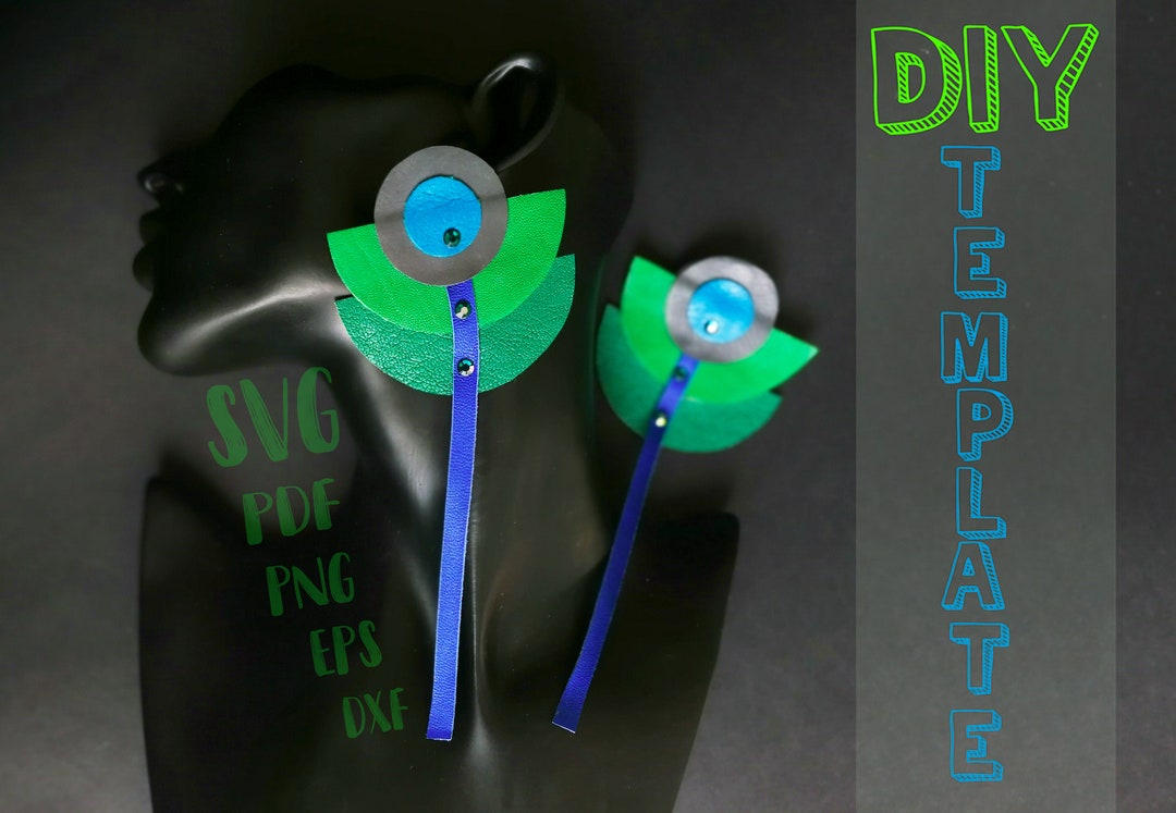 African Earrings Svg, DIY Leather STUD Earrings, Wood Vinyl Earrings ...