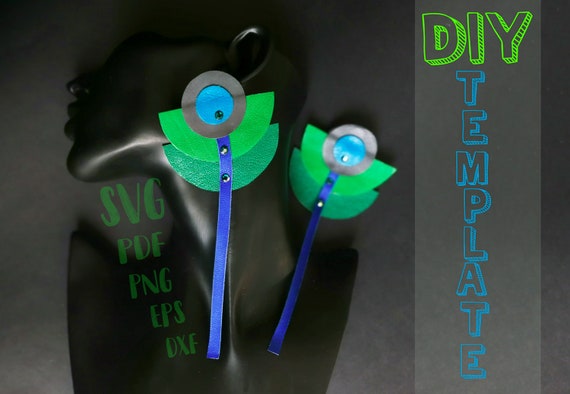 African Earrings Svg DIY Leather STUD Earrings Wood Vinyl | Etsy