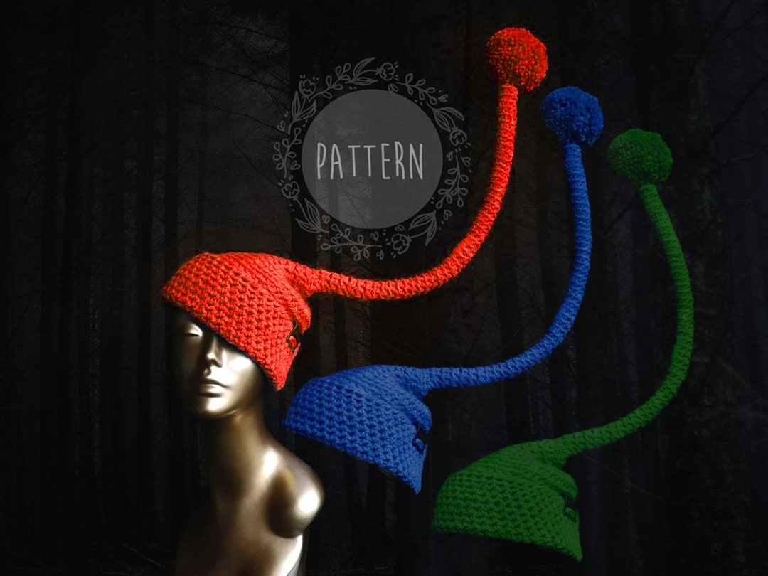 Long Tail Hat Pattern Easy Crochet Hat Pattern DIY Christmas - Etsy