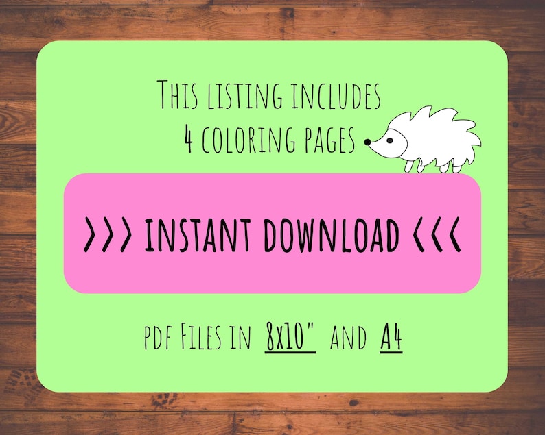 Coloring Pages For Kids Printable Digital Download 8x10 And A4 Format coloring-pages-for-kids-printable-digital-download-8x10-and-a4-format