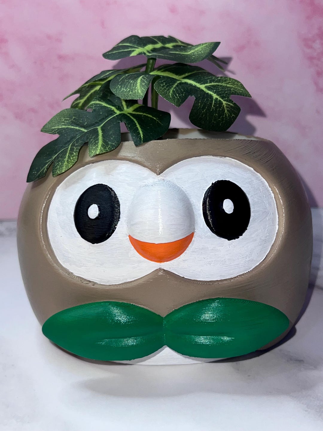 Rowlet Pokemon Flower Pot Planter 3D Printed Hand Painted WYSIWYG - Etsy