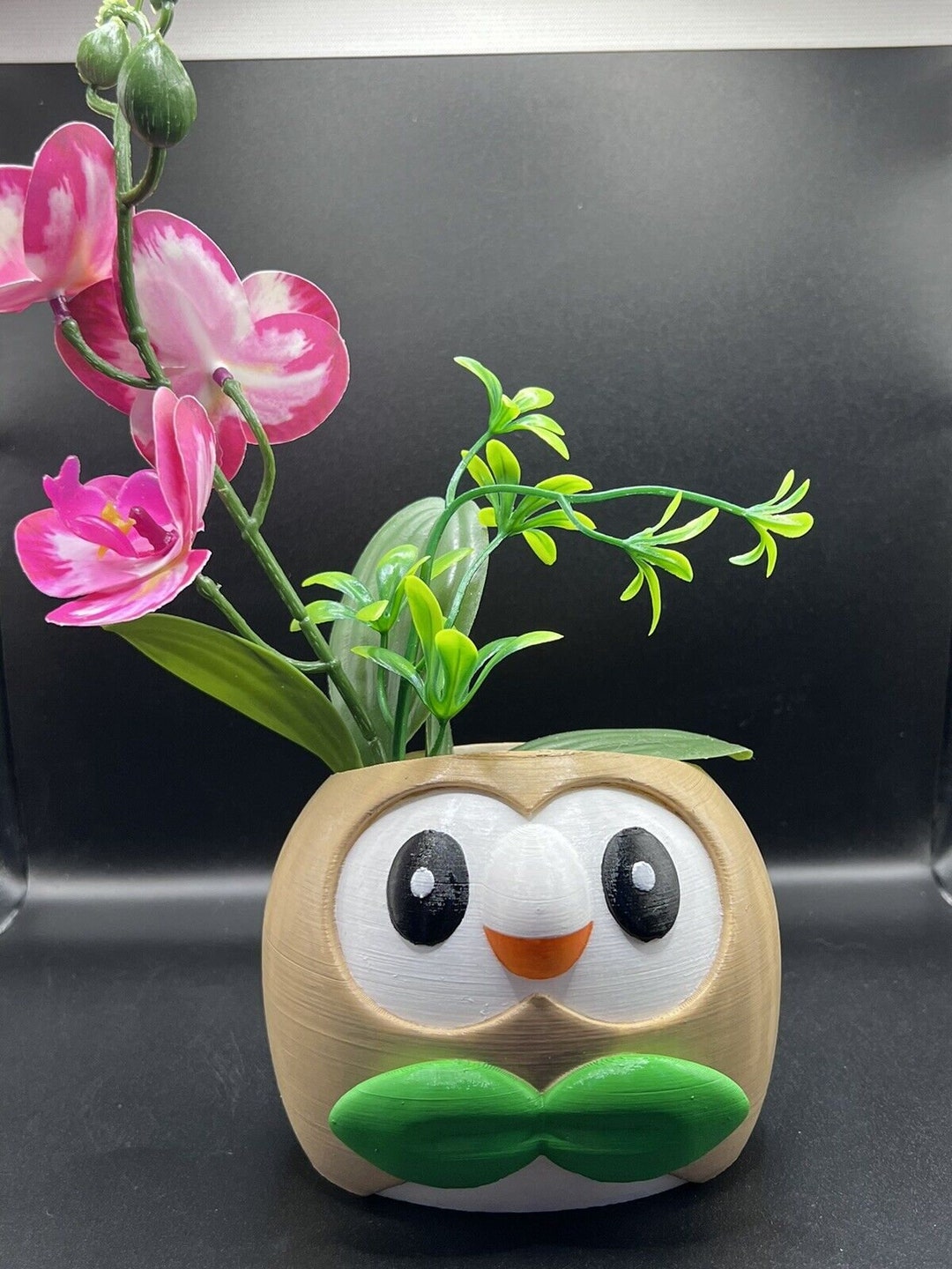 Rowlet Pokemon Flower Pot Planter 3D Printed Hand Painted WYSIWYG - Etsy