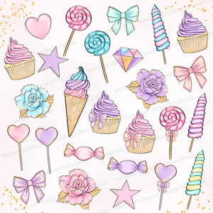 Candyland Clipart, Land of Candy Clip Art, Cute Fairy Clipart ...