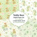 Teddy Bear Digital Paper Set Baby Boy Digital Paper Baby - Etsy