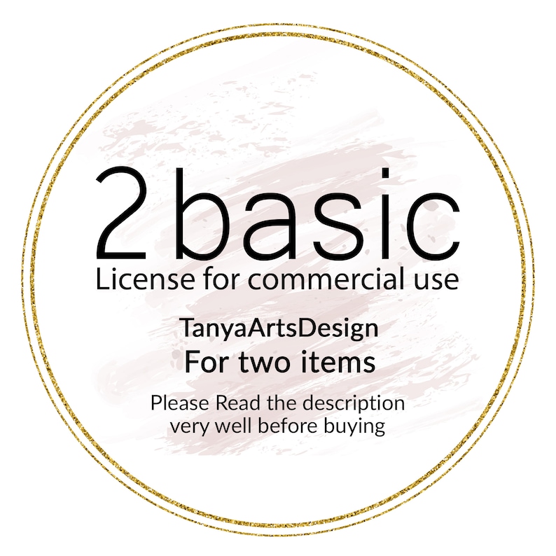 Two Basic Commercial Licenses - Clip Art & Digital Paper Packs - Etsy