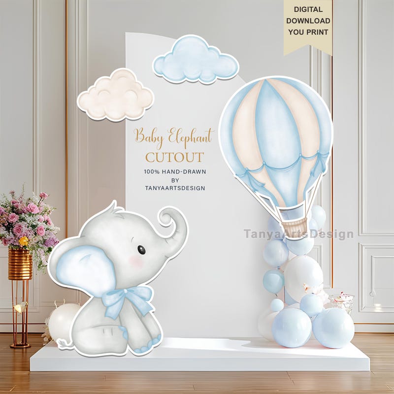 Cute Elephant Cutouts - Etsy