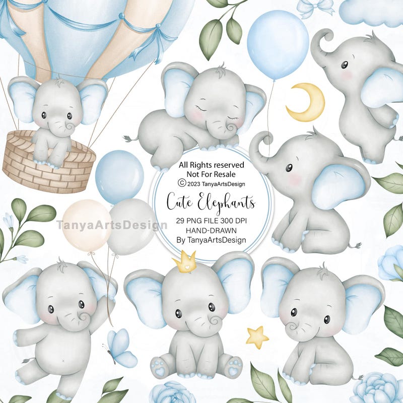 Elephant Nursery Art - Etsy
