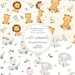 Watercolor Safari Animals Digital Paper, Cute Baby Safari Animals ...