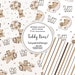 Boho Teddy Bear Digital Paper, Watercolor Teddy Bear Seamless, Nursery ...