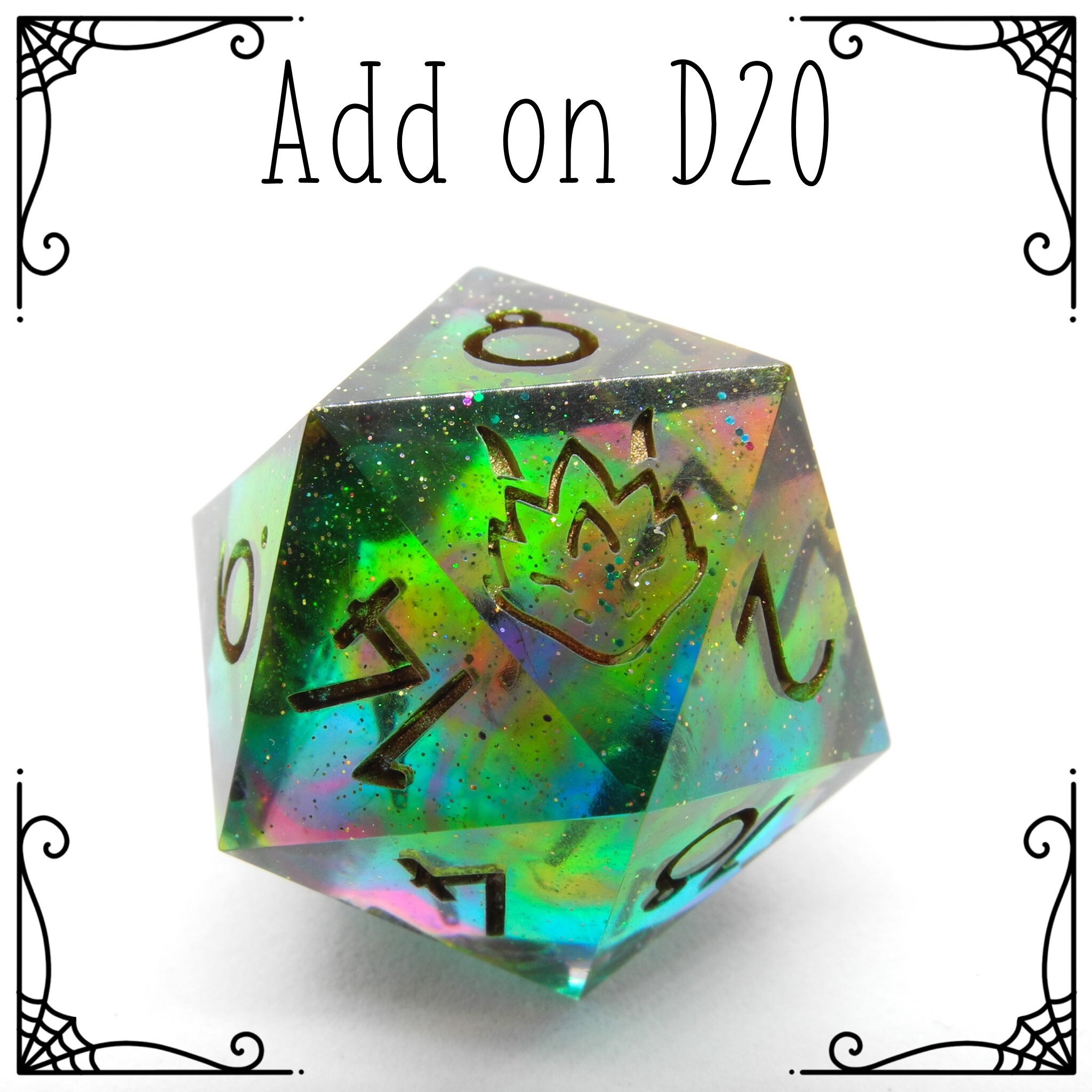 Add on Custom D20 Can be added on to any other dice order | Etsy