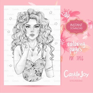 Grayscale Coloring Pages | Florals Delight | Instant Download ...