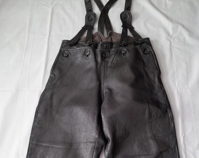 Vintage Military Leather Breeches Swedish Army Dispatch Rider Pants ...