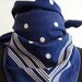 Vintage Bandana Blue White Spotted Spots Dotted Dots Cotton Scarf ...