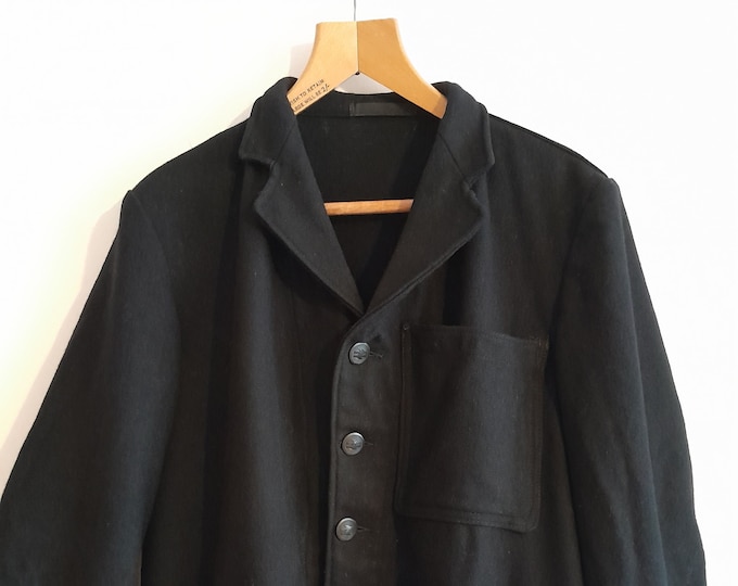 Vintage Railway Sack Jacket British Railways Workwear 1950s 1960s Black ...