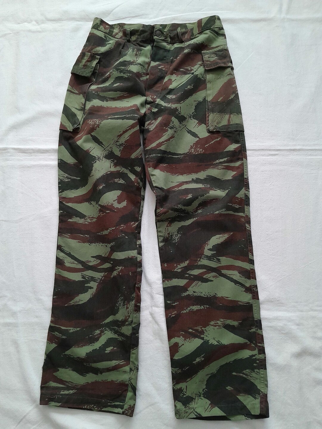 Vintage French Lizard Pattern Camo Trousers HBT Camouflage Pants 31W ...