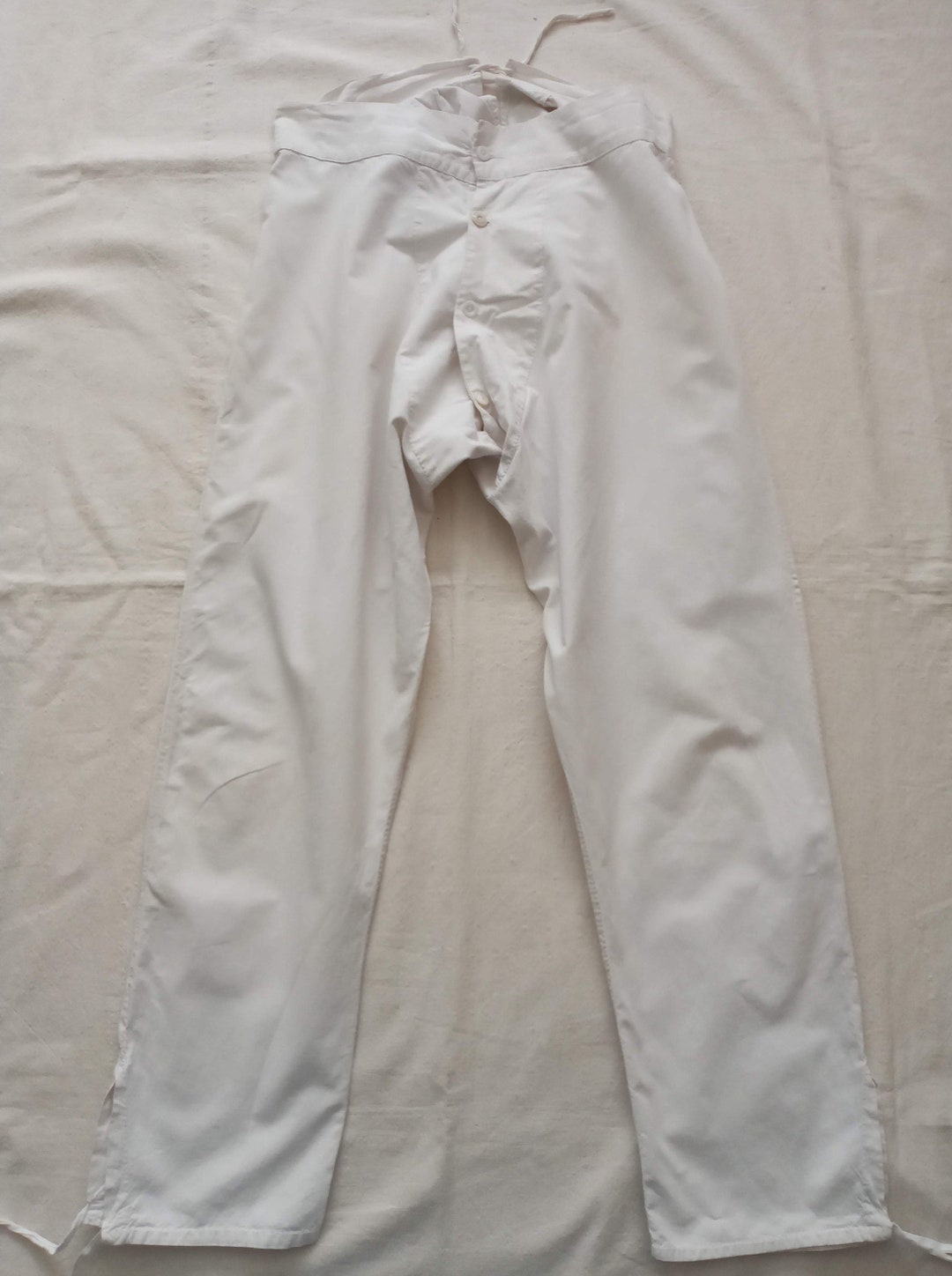 Vintage 1920s 20s French Under Trousers Workwear White Cotton - Etsy